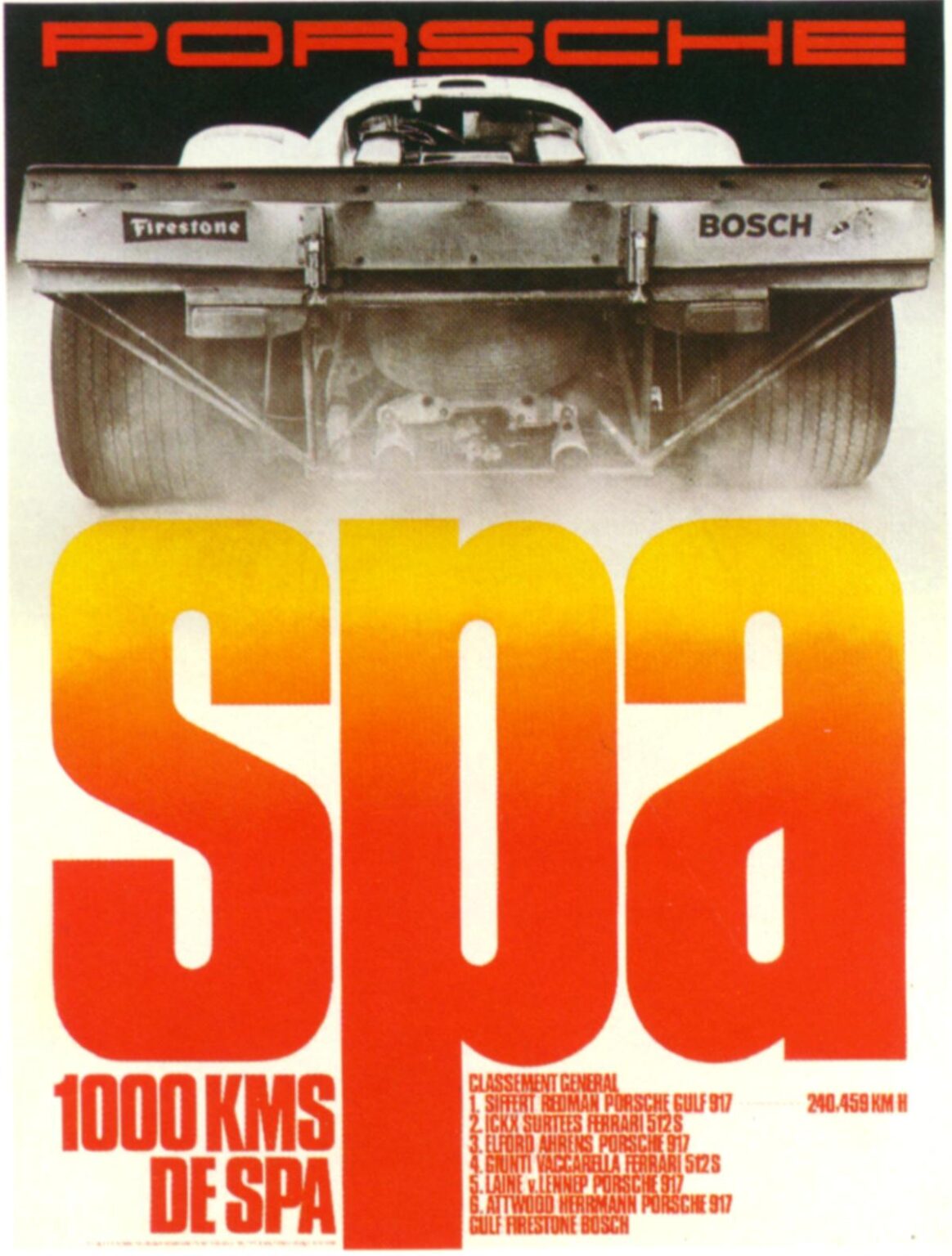 1970 Spa Race Poster - (SILODROME)