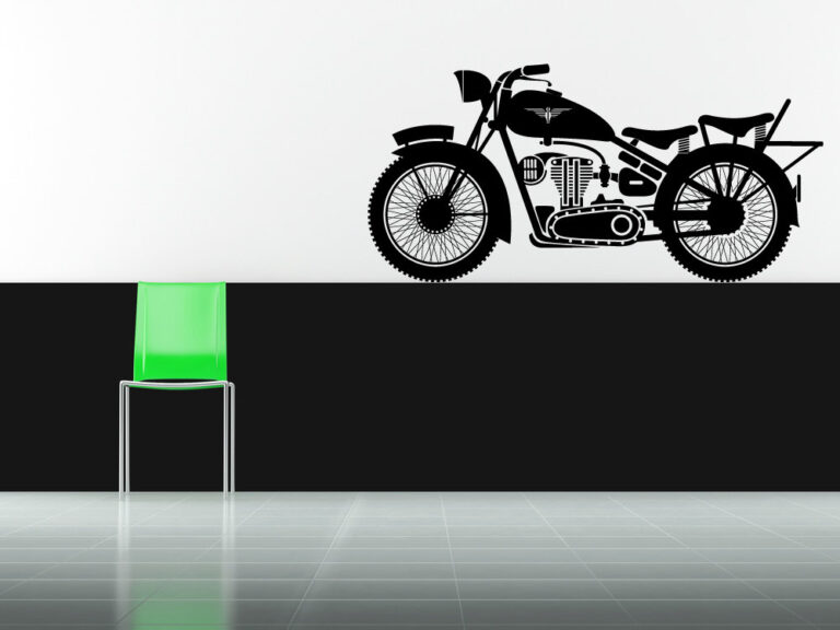 Vinyl Motorcycle Wall Decal - (SILODROME)