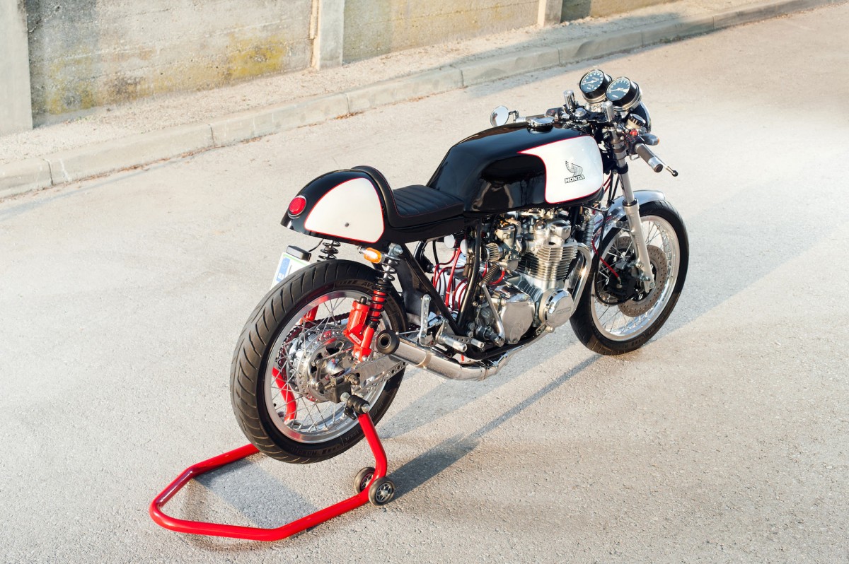 A Classic Honda CB550 Cafe Racer