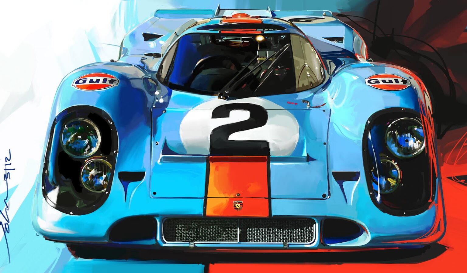 Gulf Porsche 917 by John Krsteski