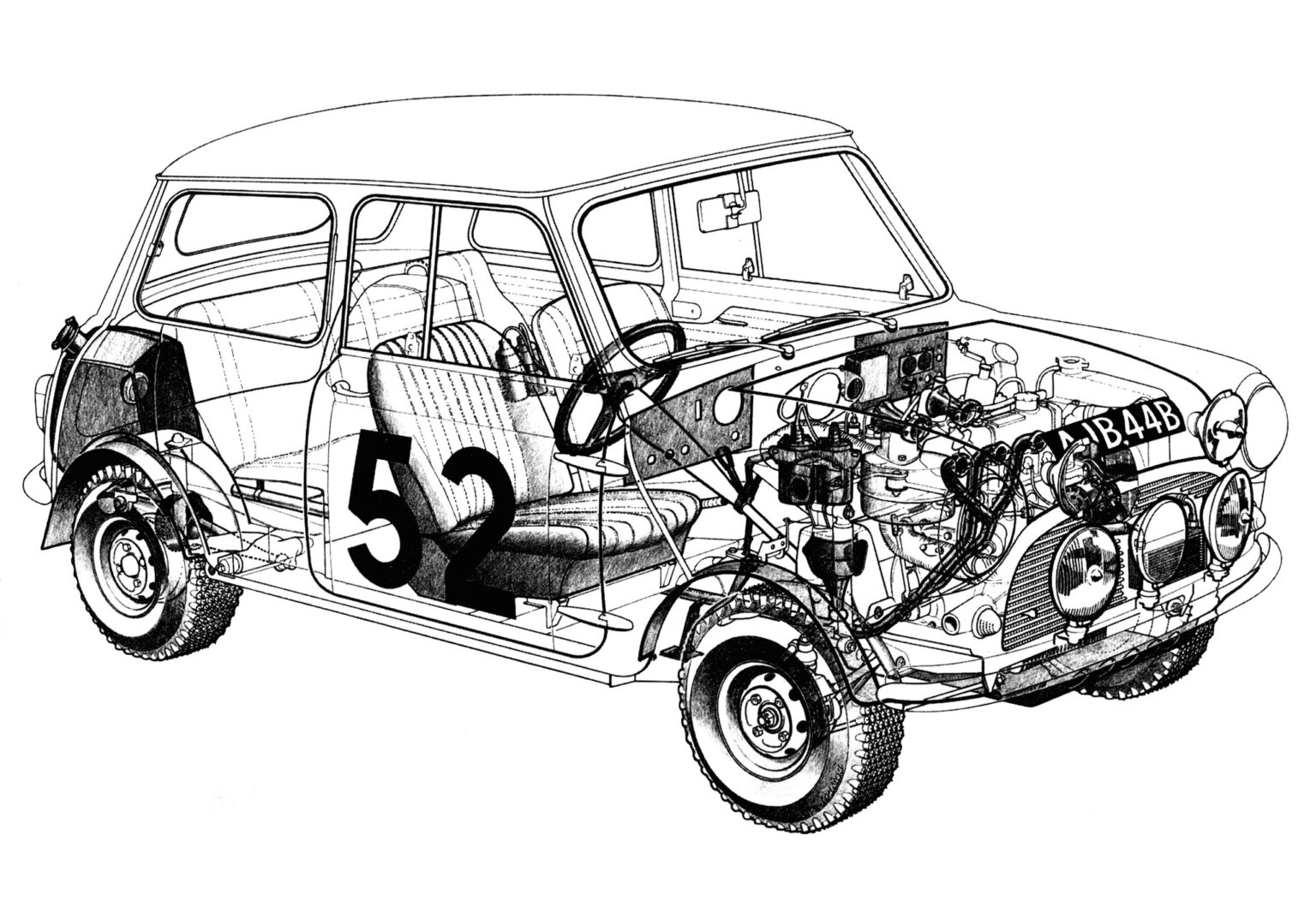 Mini Cooper S Cutaway Wallpaper