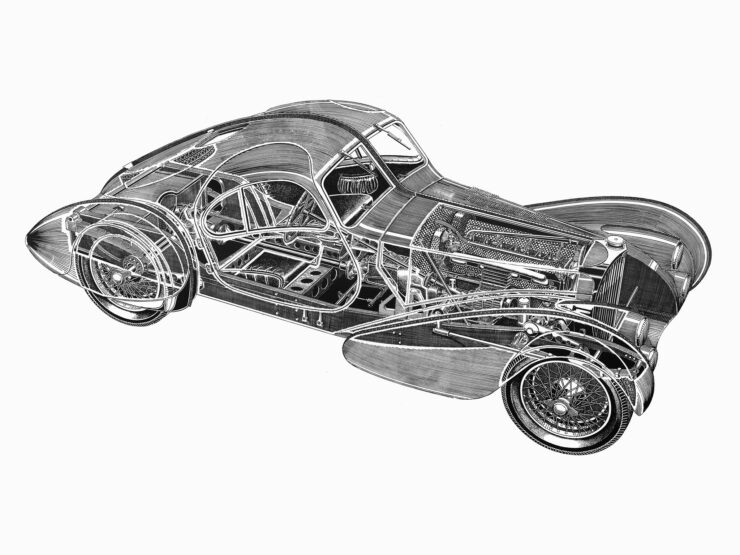 Bugatti Type 57SC Cutaway Wallpaper