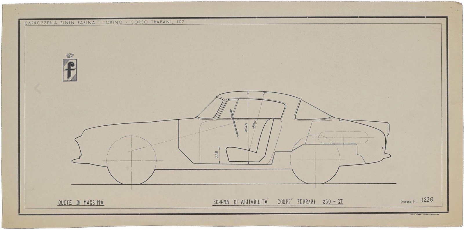 Original Ferrari Blueprints