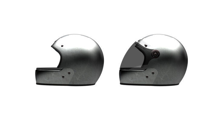 Silver Foil Veldt Motorcycle Helmet