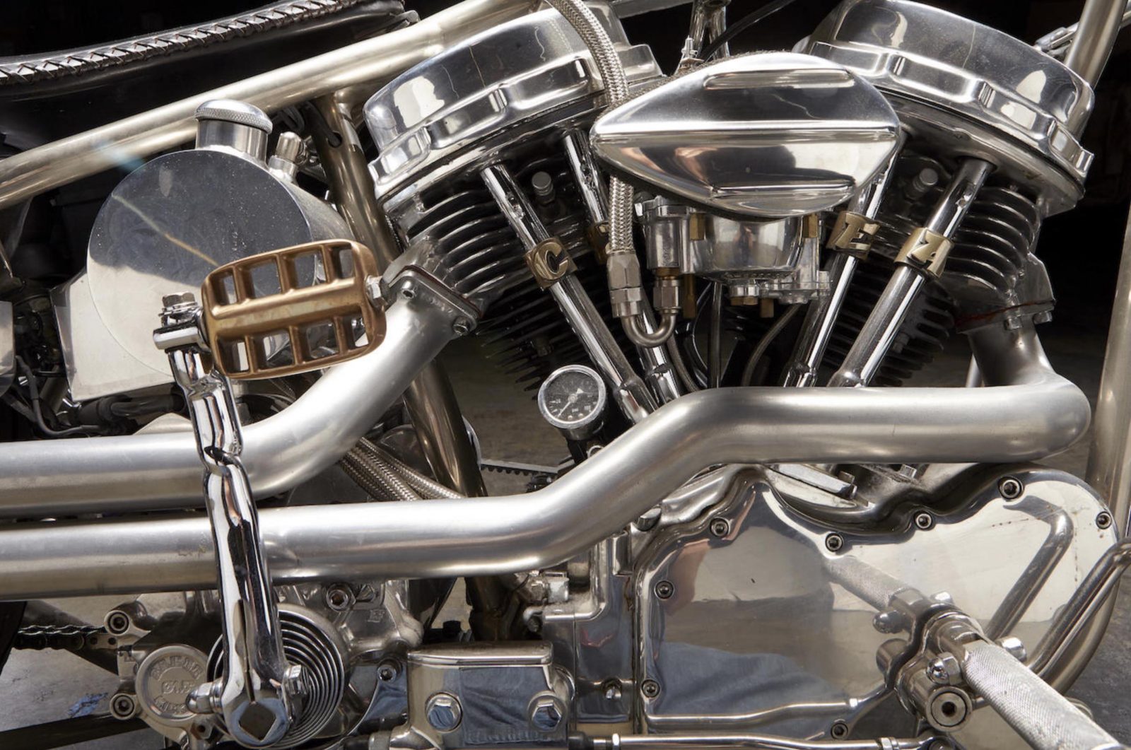 Ewan McGregor's Indian Larry Panhead Chopper