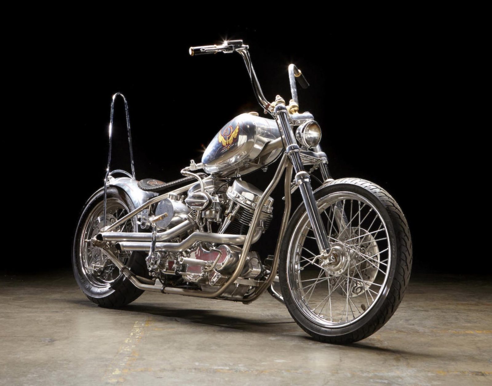 Ewan McGregor's Indian Larry Panhead Chopper