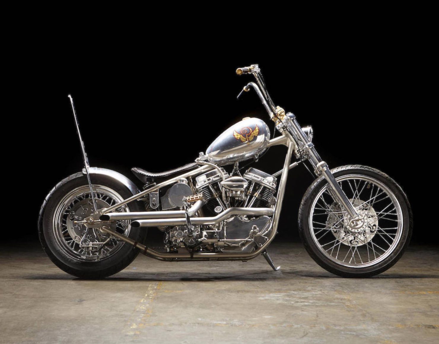 Ewan McGregor's Indian Larry Panhead Chopper