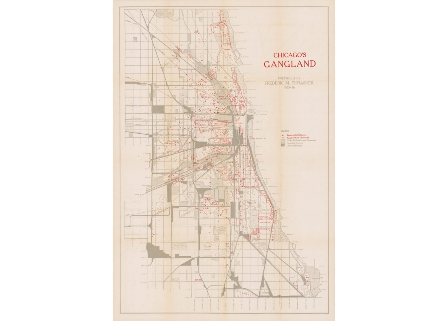 Chicago’s Gangland Map - Circa 1927