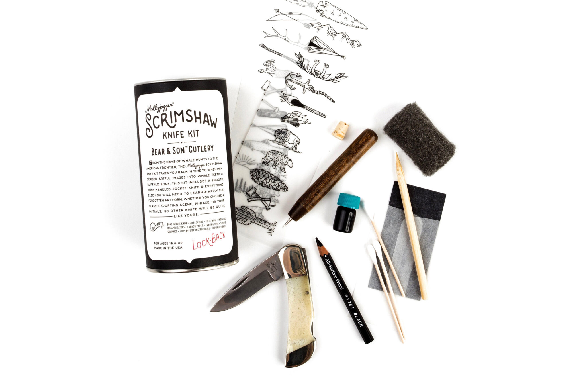 Mollyjogger’s Bear & Son Scrimshaw Knife Kit