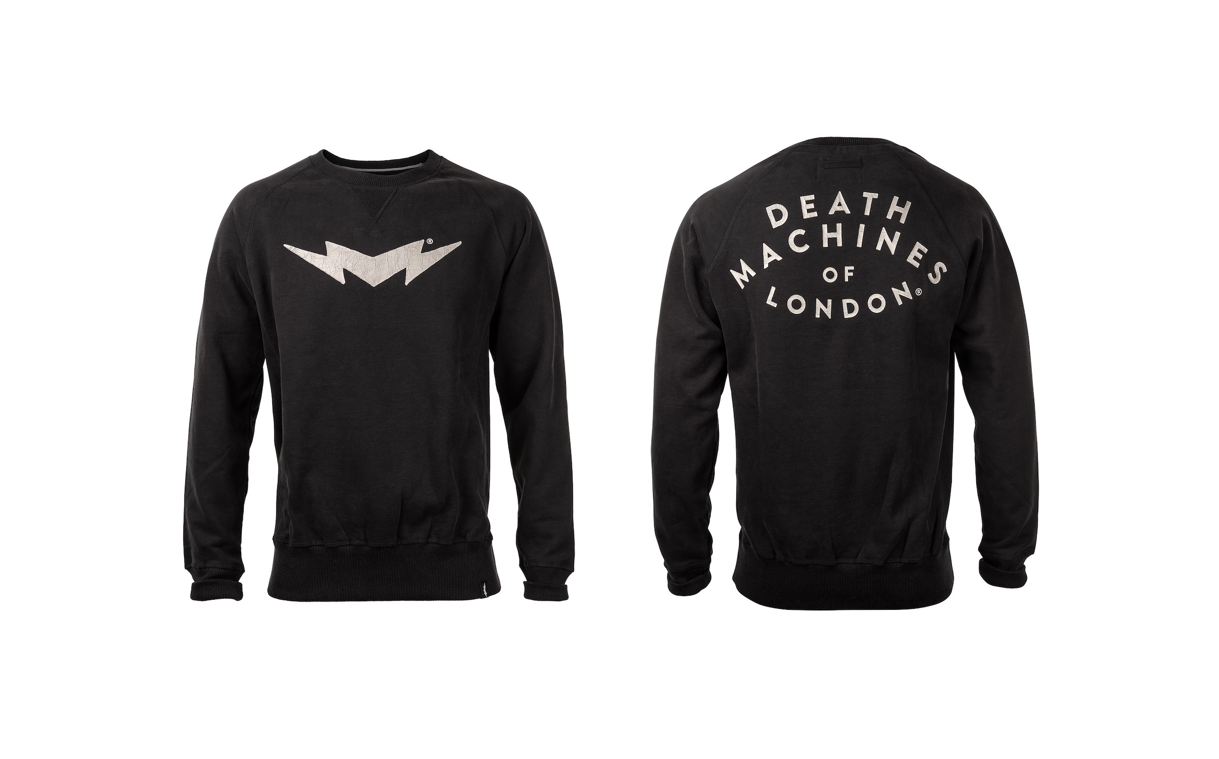 Death Machines Of London Crack-Print Ink Bolt Sweater