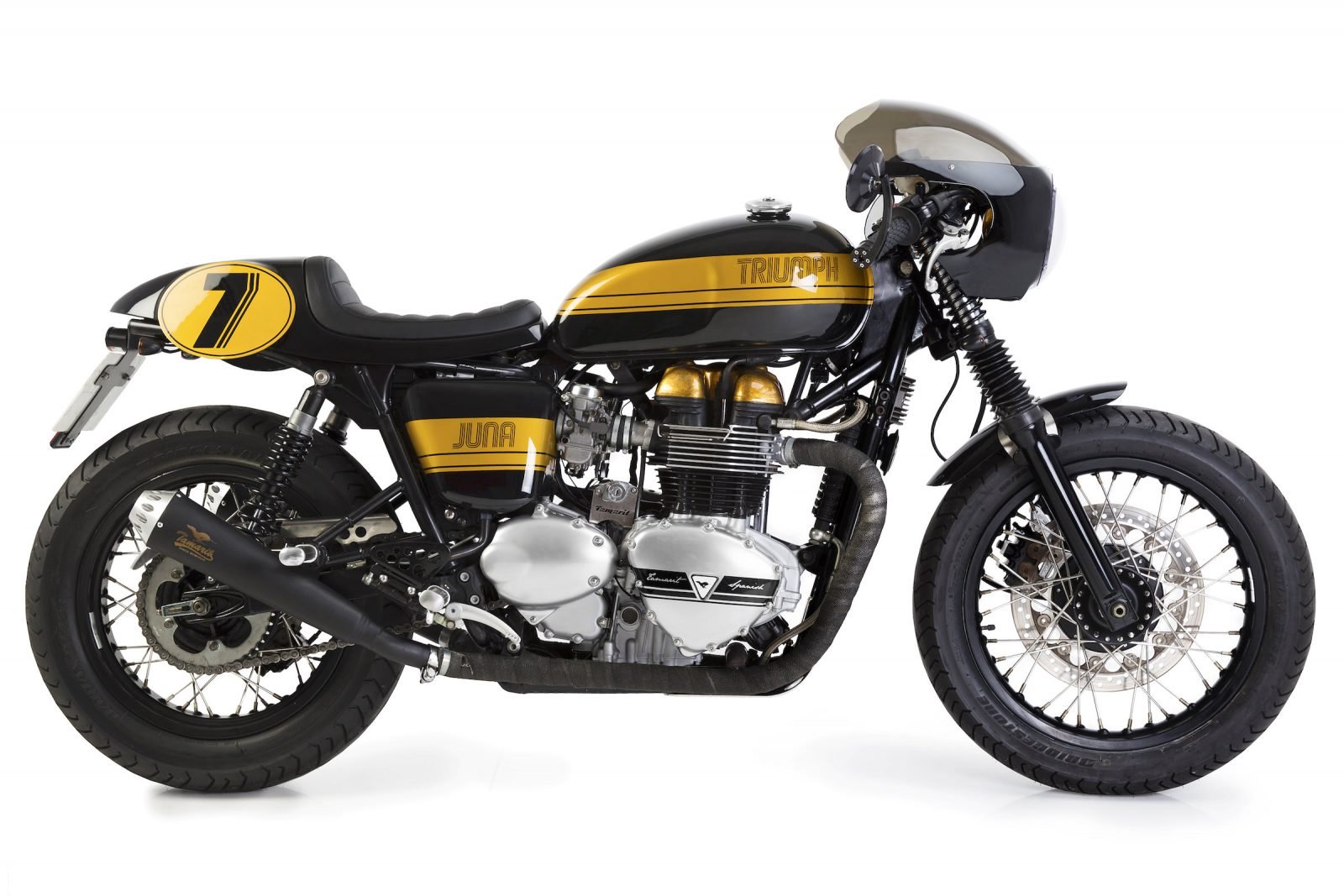 A Retrotastic Triumph Thruxton Custom By Tamarit Motorcycles