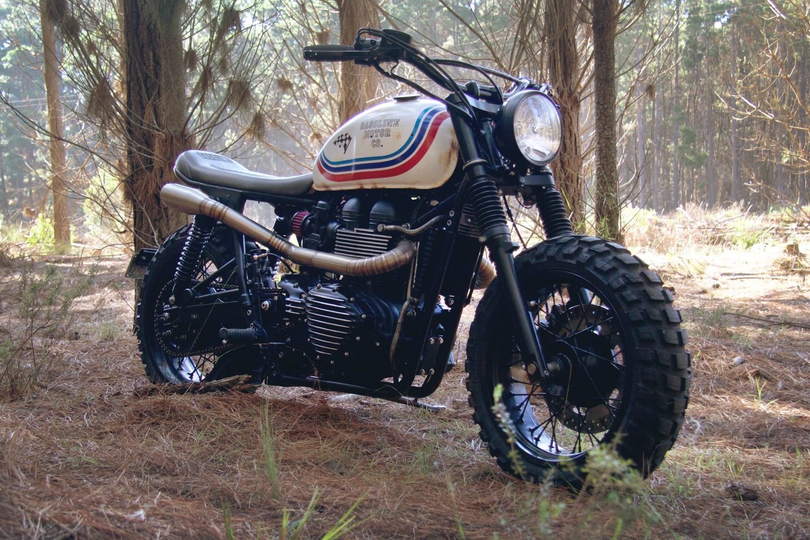 Gasoline Motor Co x Sailor Jerry Custom Triumph Scrambler