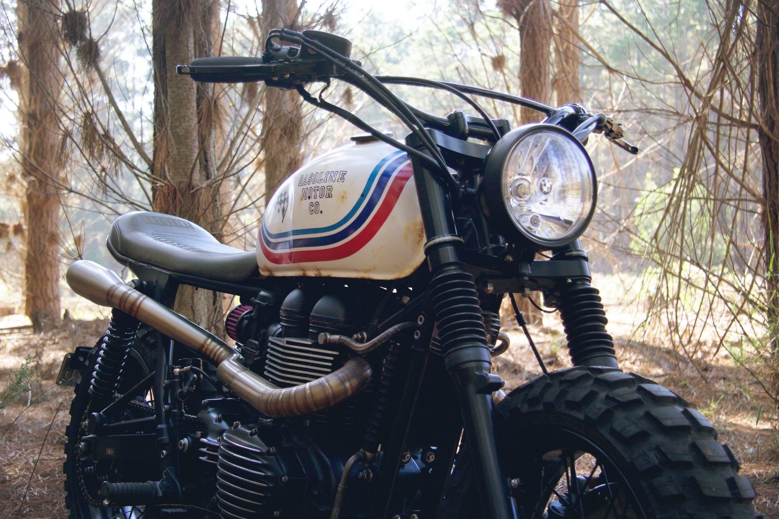 Gasoline Motor Co x Sailor Jerry Custom Triumph Scrambler