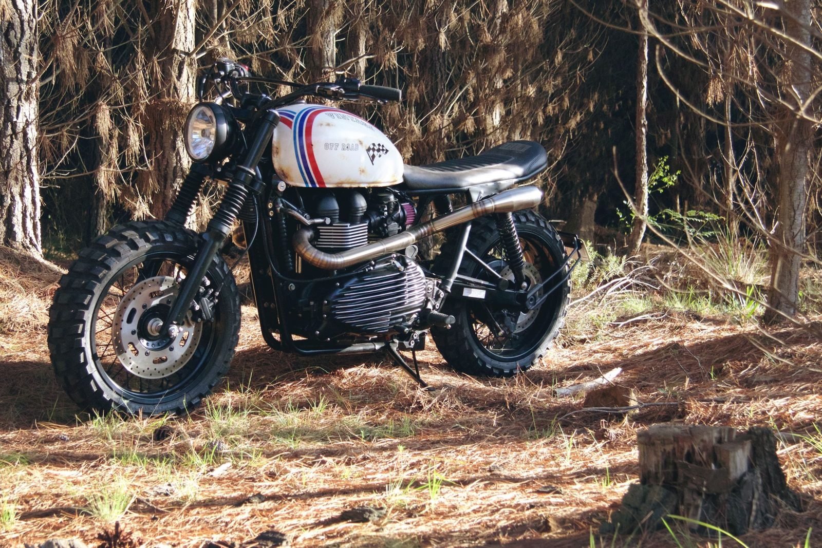 Gasoline Motor Co x Sailor Jerry Custom Triumph Scrambler