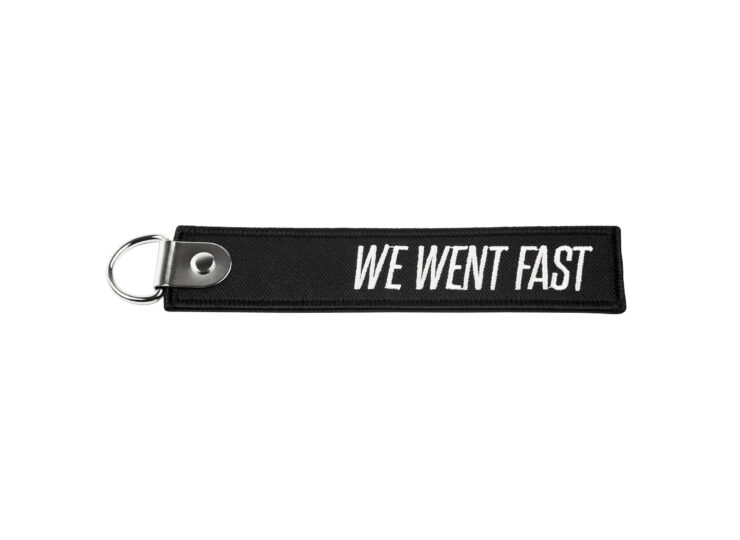We Went Fast Key Tag