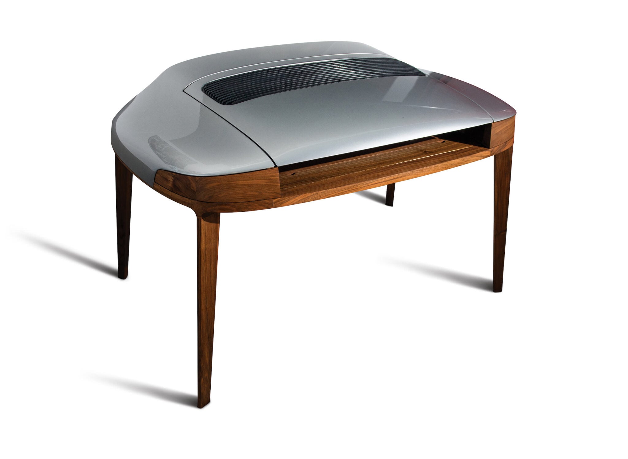 Handmade American Walnut Porsche Writing Desk by 3 GJB 17