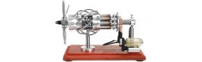 A Fully-Functional 16-Cylinder Stirling Engine Model - Butane-Powered