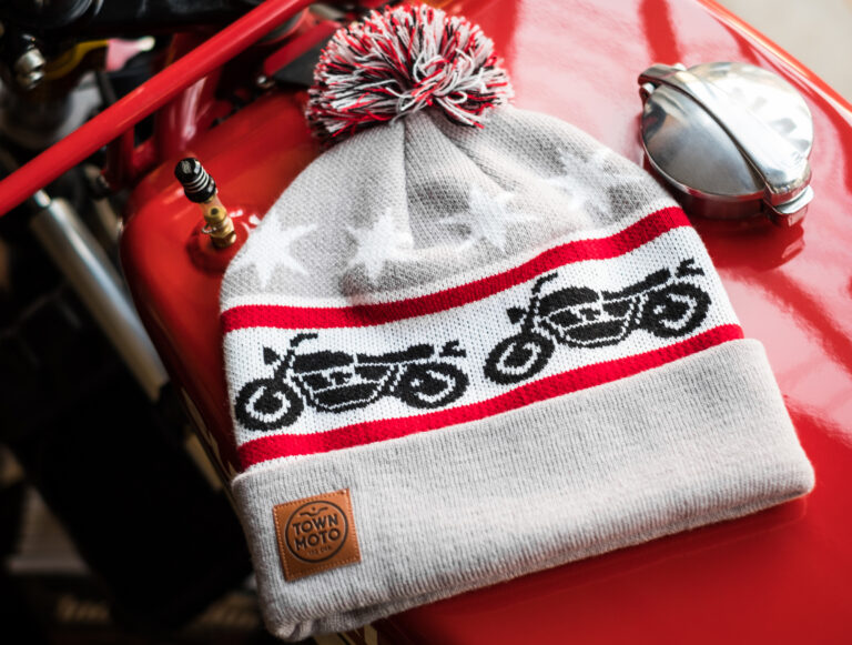 Town Moto Motorcycle Knit Beanie
