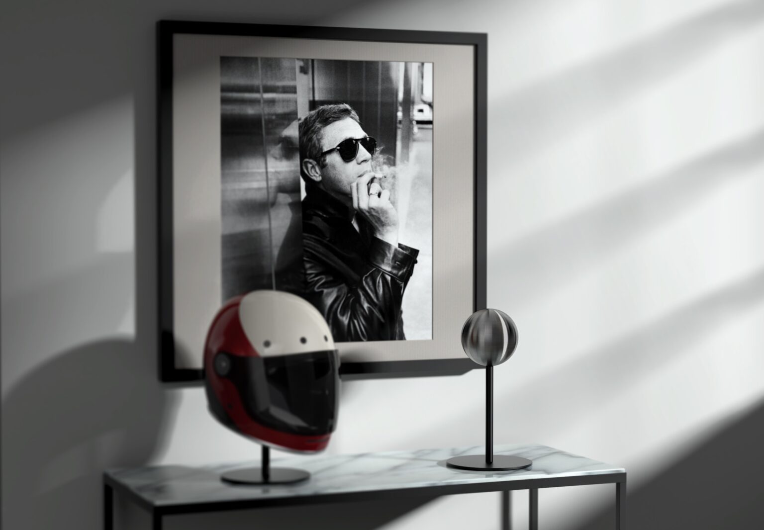 The Halley Helmet Stand - A Modern Motorcycle Helmet Stand