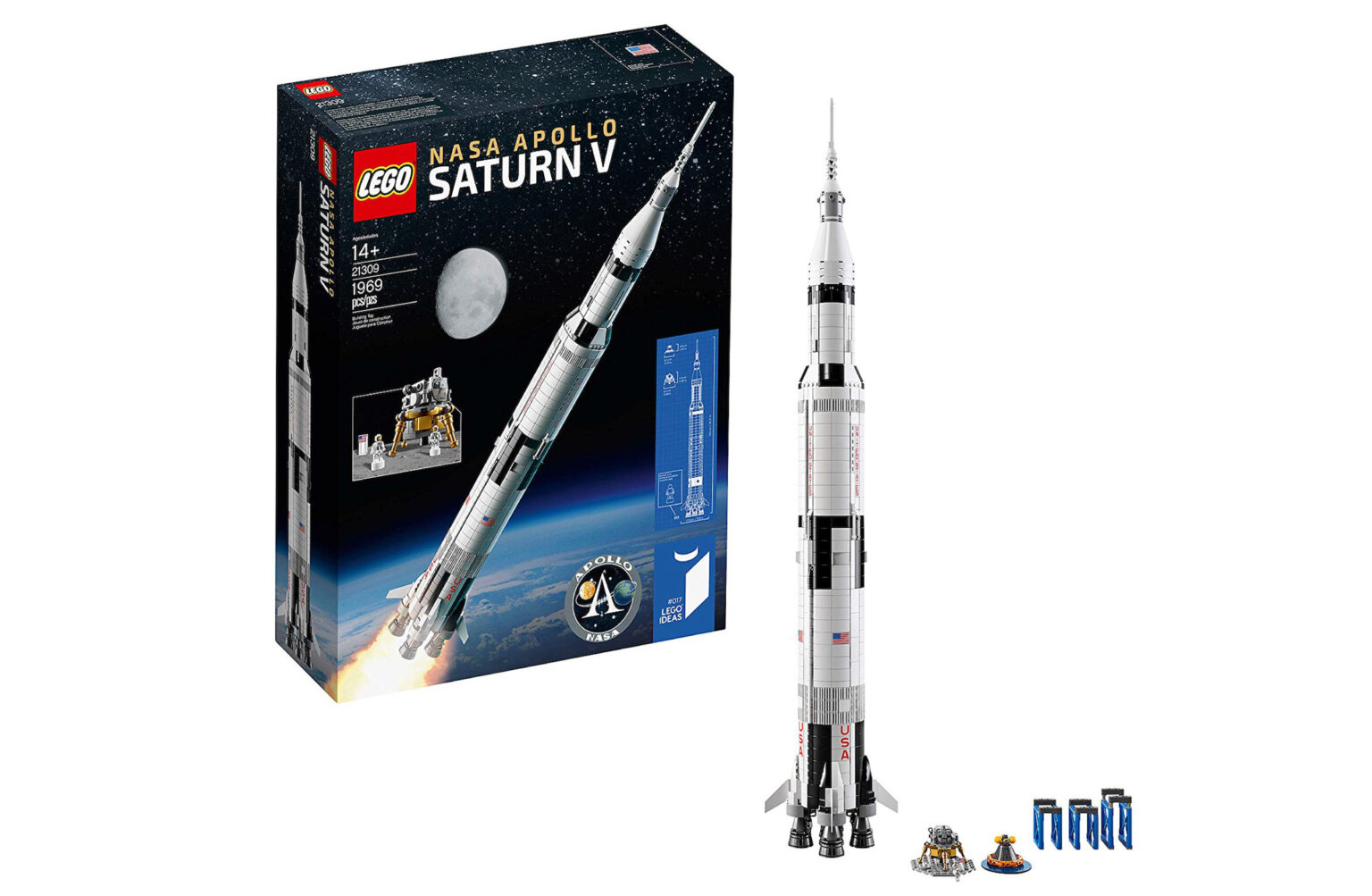 NASA Apollo Saturn V Rocket Lego Kit - Over 1 Meter High