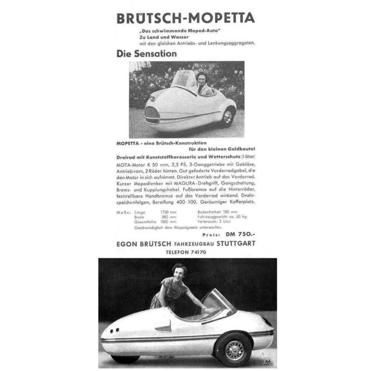 The Brütsch Mopetta - A Rare And Unusual German Microcar