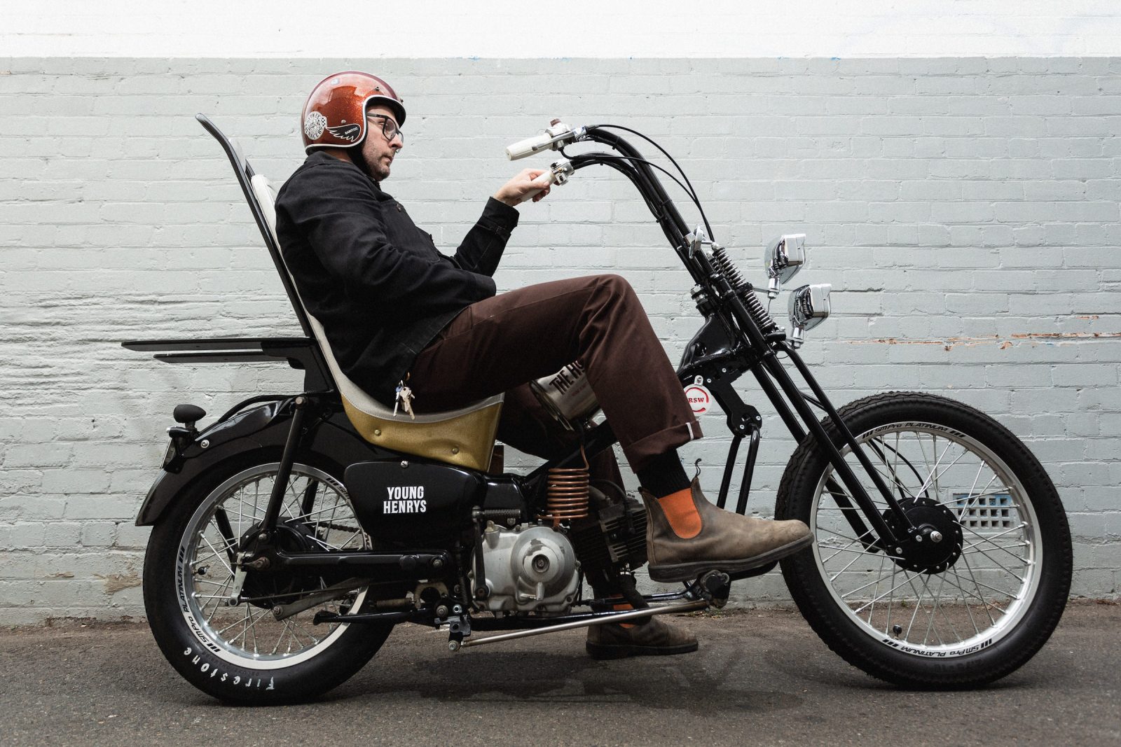 The Rising Sun Workshop x Young Henrys Custom Postie Bike Chopper - The ...