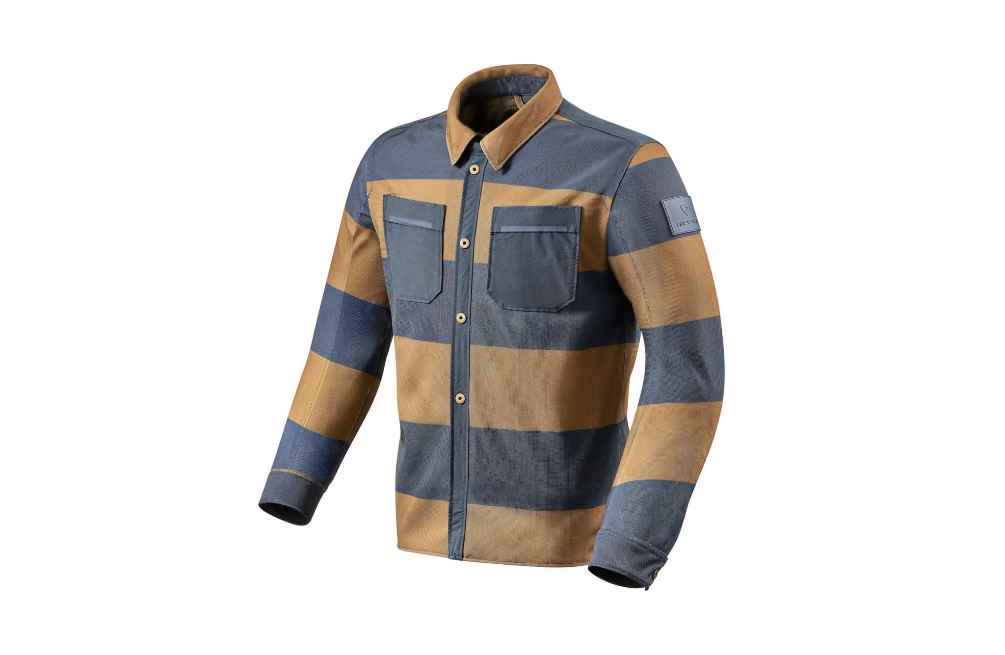 REV'IT! Stripes Tracer Air Overshirt - An Armored, Vented Motorcycle Shirt