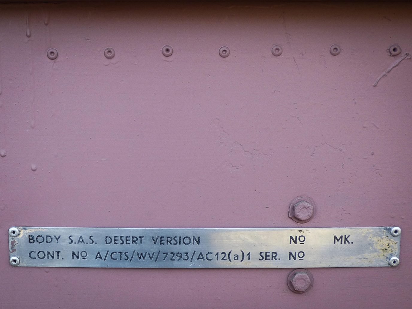 An Original SAS Land Rover Series 2A 109 Pink Panther - The "Pinkie"