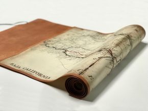The Baja Map - Leather Bound Scroll Edition