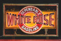 An Original, Working White Rose Gasoline Neon Sign