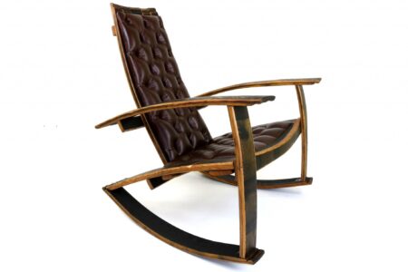 A Rocking Chair Made From Reclaimed Bourbon Barrels - The Recurved Rocker