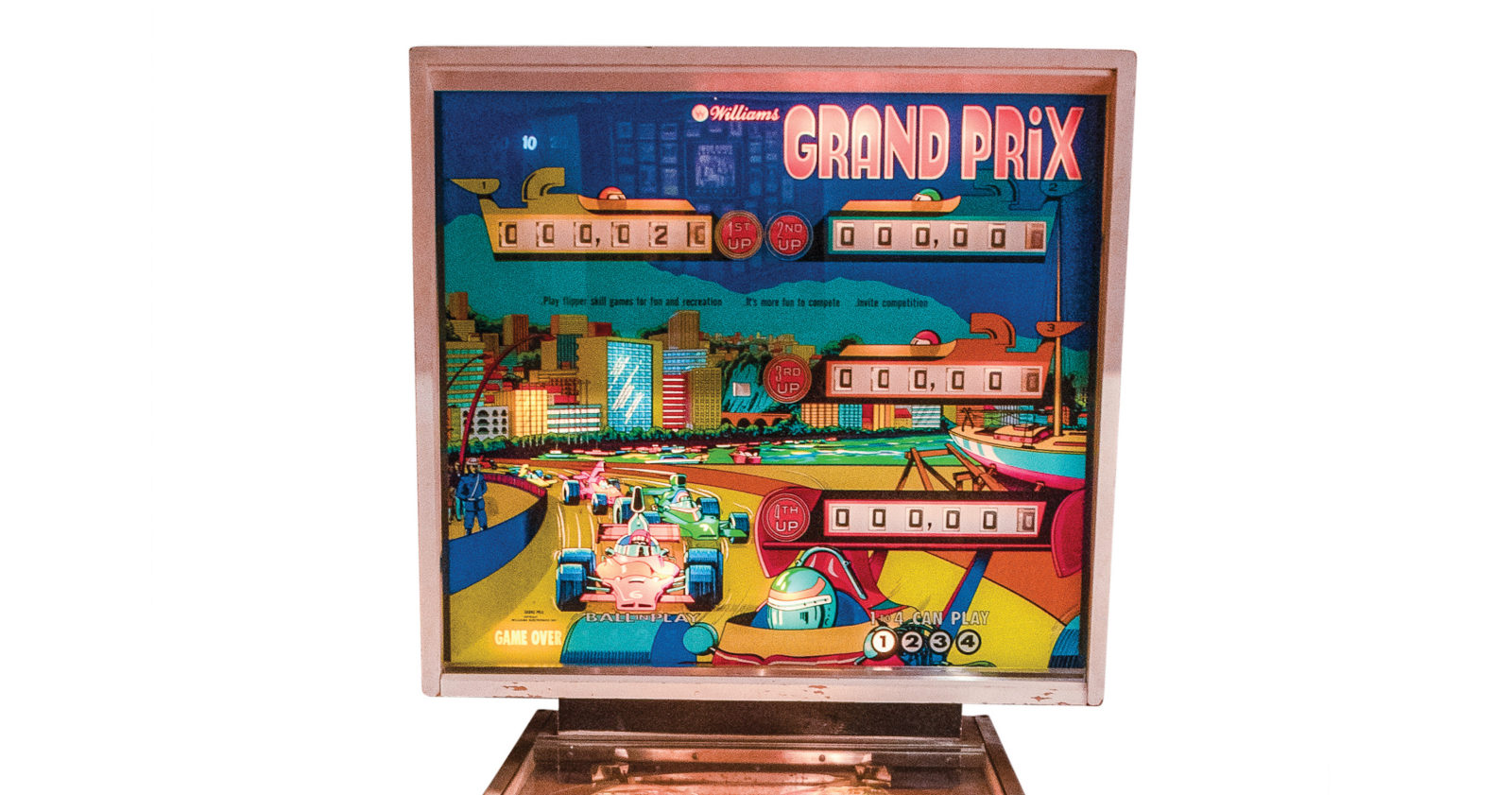 A Vintage Grand Prix Pinball Machine From 1976 by Williams