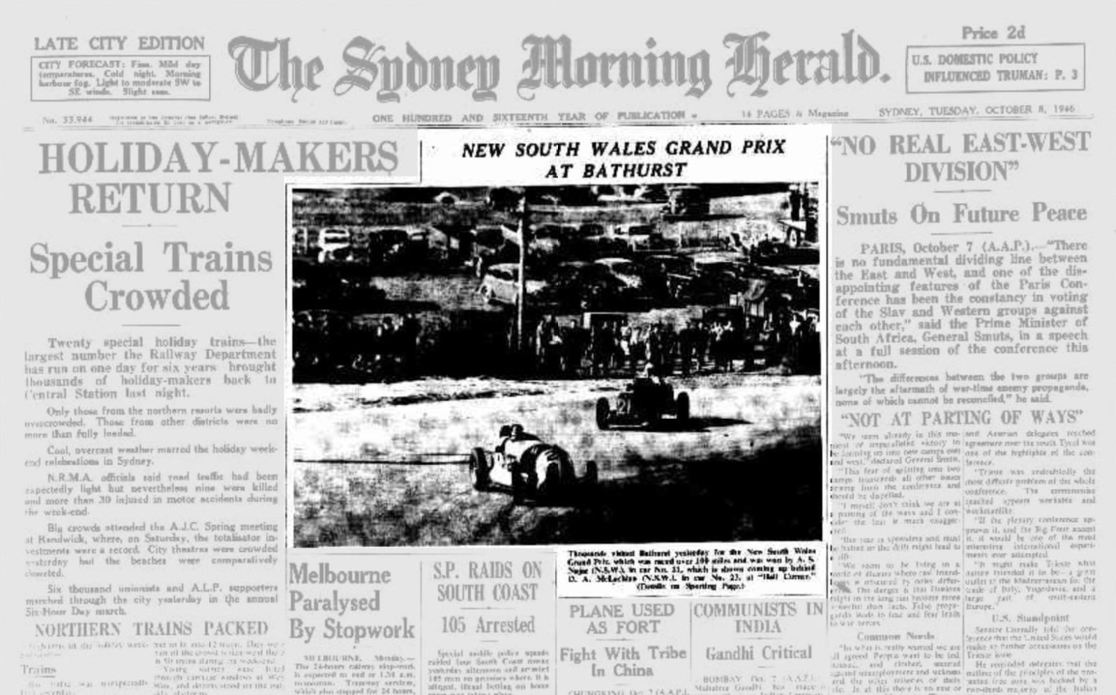 The First Bathurst Race After WWII - The 1946 New South Wales Grand Prix