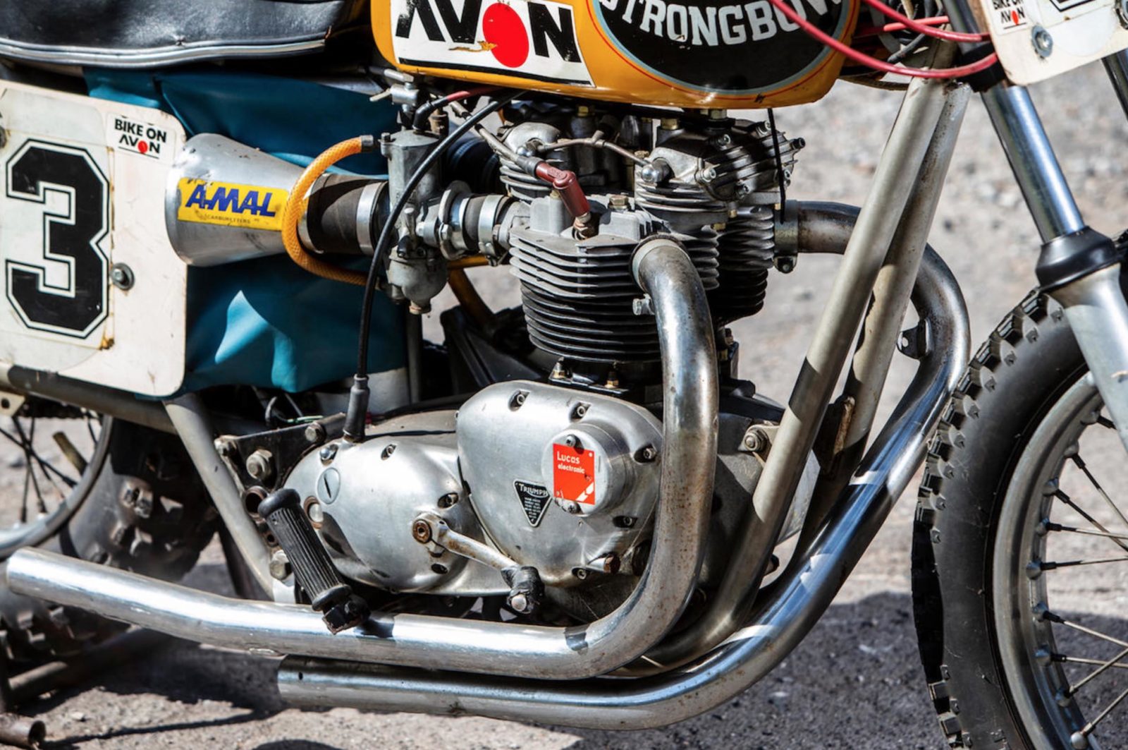 The Only Surviving Factory-Built Custom Triumph Strongbow Flat Tracker