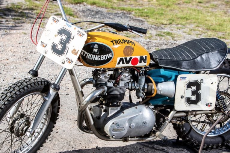 The Only Surviving Factory-Built Custom Triumph Strongbow Flat Tracker