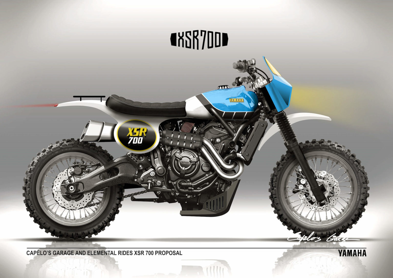Yamaha XSR700 TT Custom by Capêlos Garage and Elemental Rides
