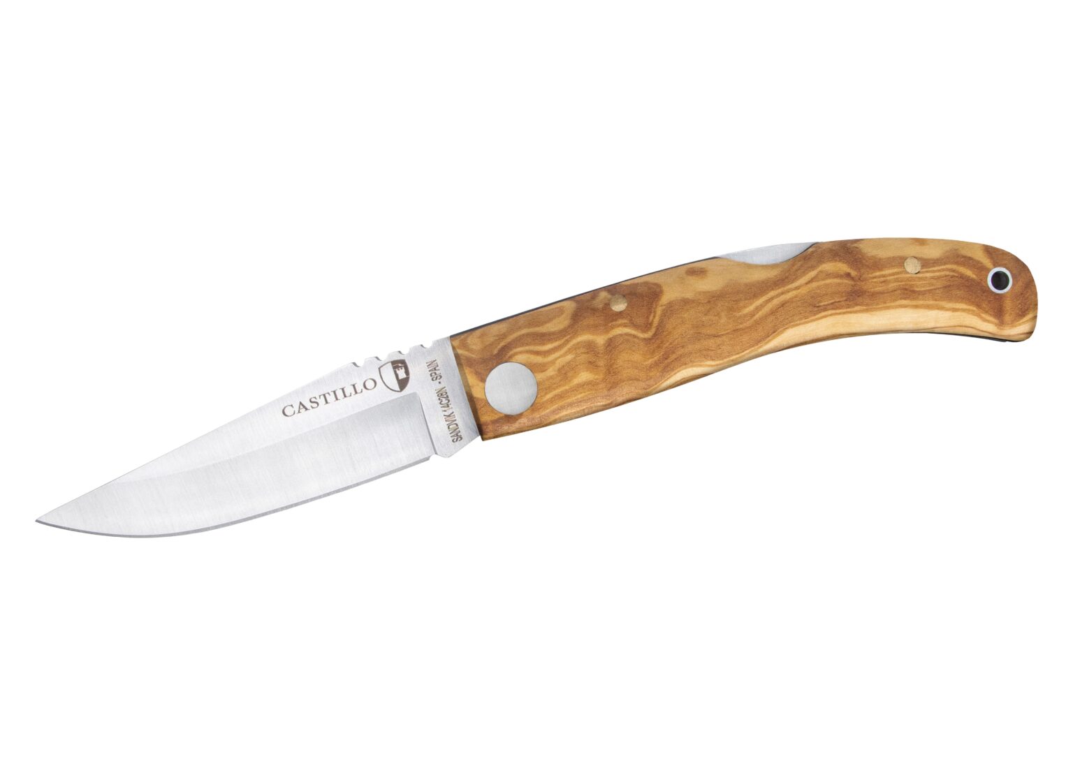 The Olivewood Navaja Folding Knife by Castillo Knives