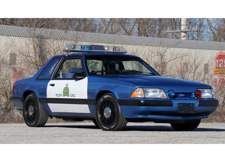 An Original Royal Canadian Mounted Police Ford Mustang SSP Patrol Car