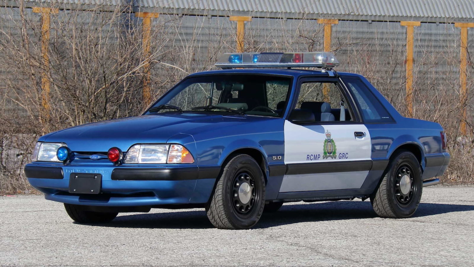 An Original Royal Canadian Mounted Police Ford Mustang SSP Patrol Car