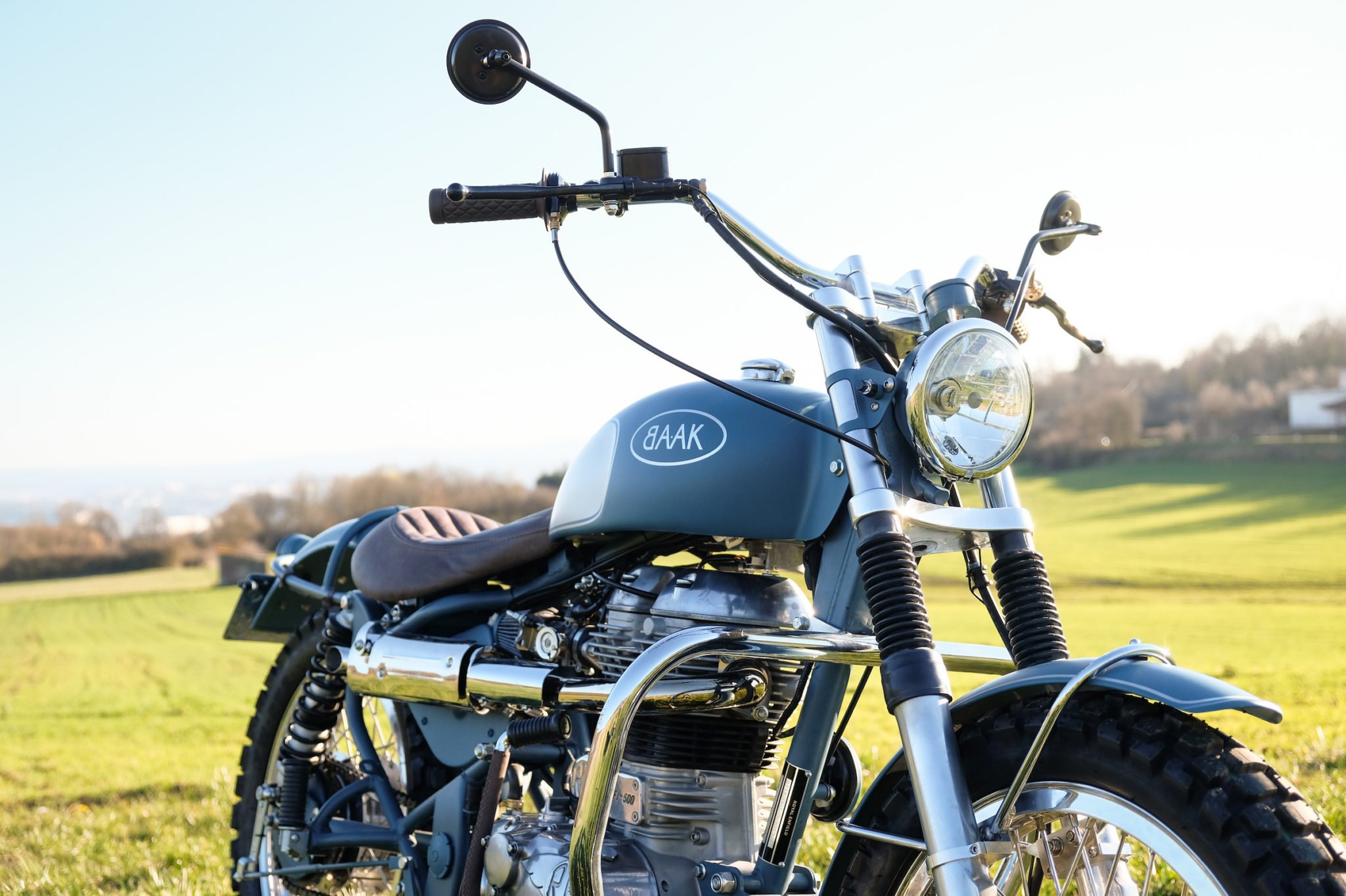 A Beautiful Royal Enfield Classic 500 Scrambler by BAAK