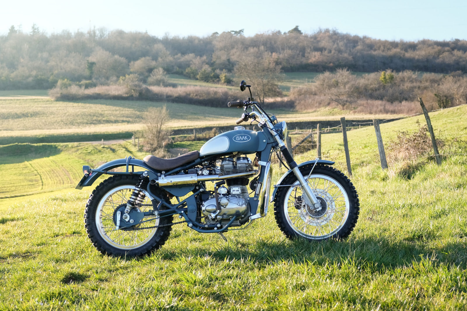 A Beautiful Royal Enfield Classic 500 Scrambler by BAAK