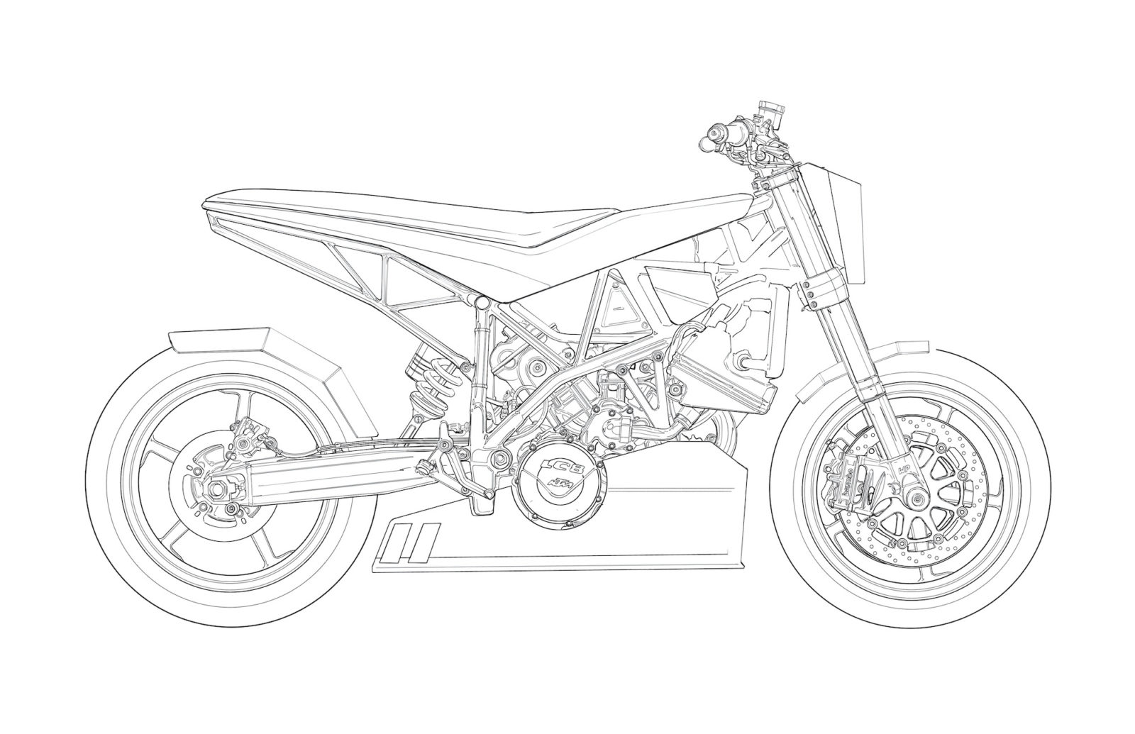 A Free Motorcycle Adult Coloring Collection by Adam Kay
