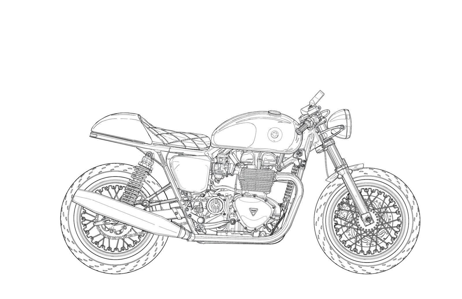 A Free Motorcycle Adult Coloring Collection by Adam Kay