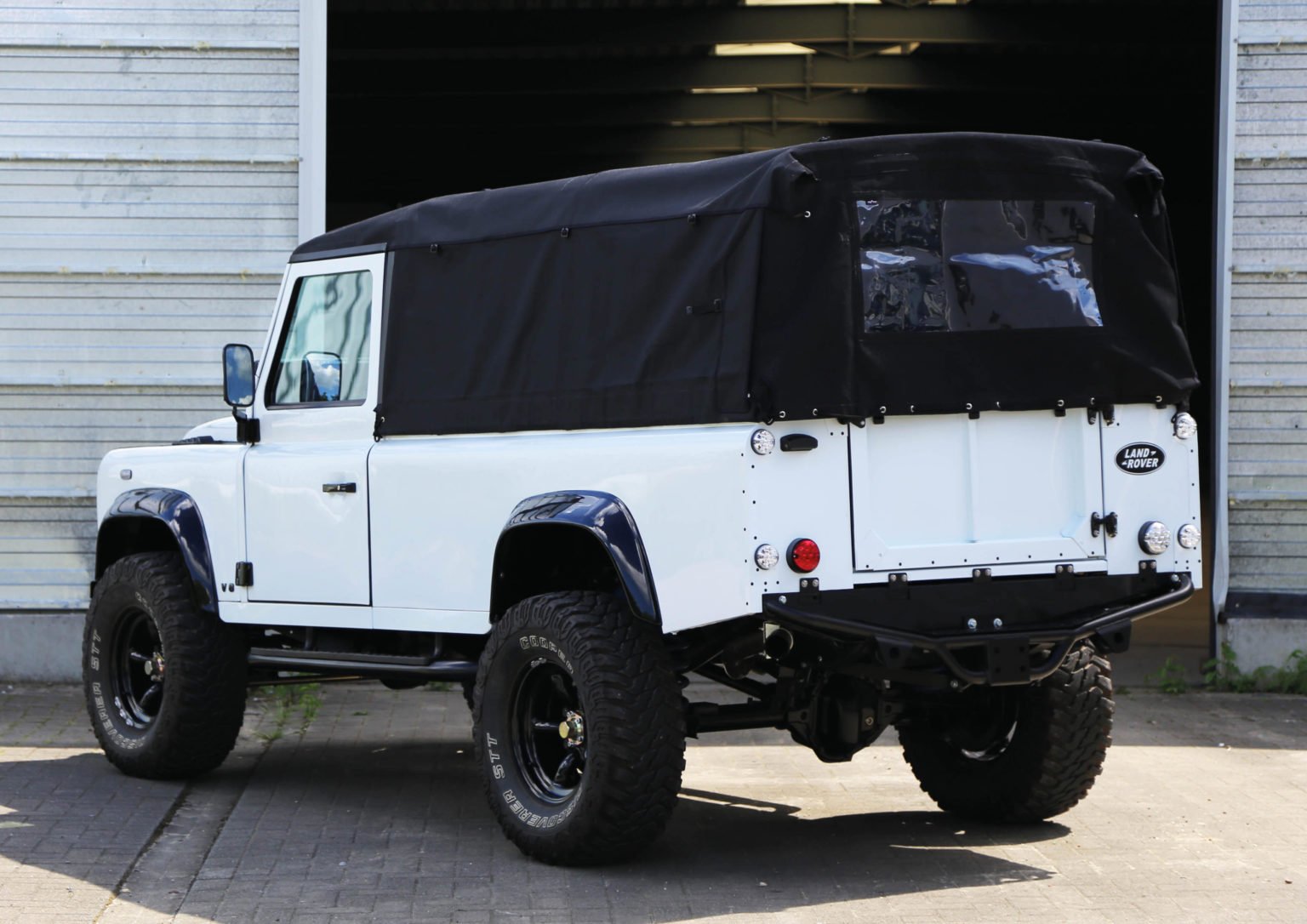 A Restored And Modified Land Rover Defender 110 V8