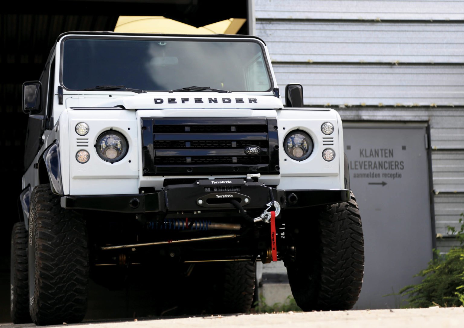 A Restored And Modified Land Rover Defender 110 V8