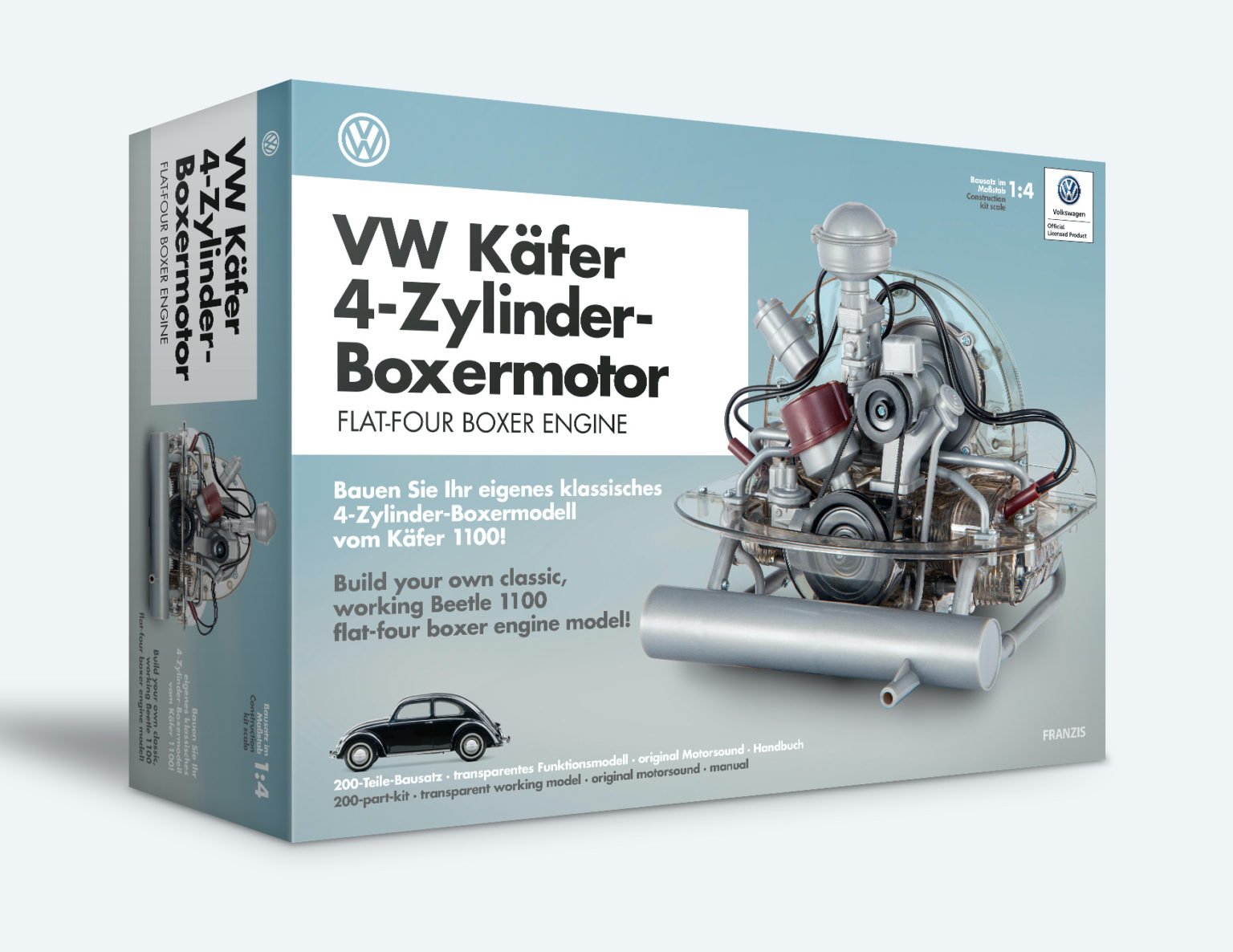 VW Beetle Flat-Four Boxer Engine Kit – With Visible Working Internals