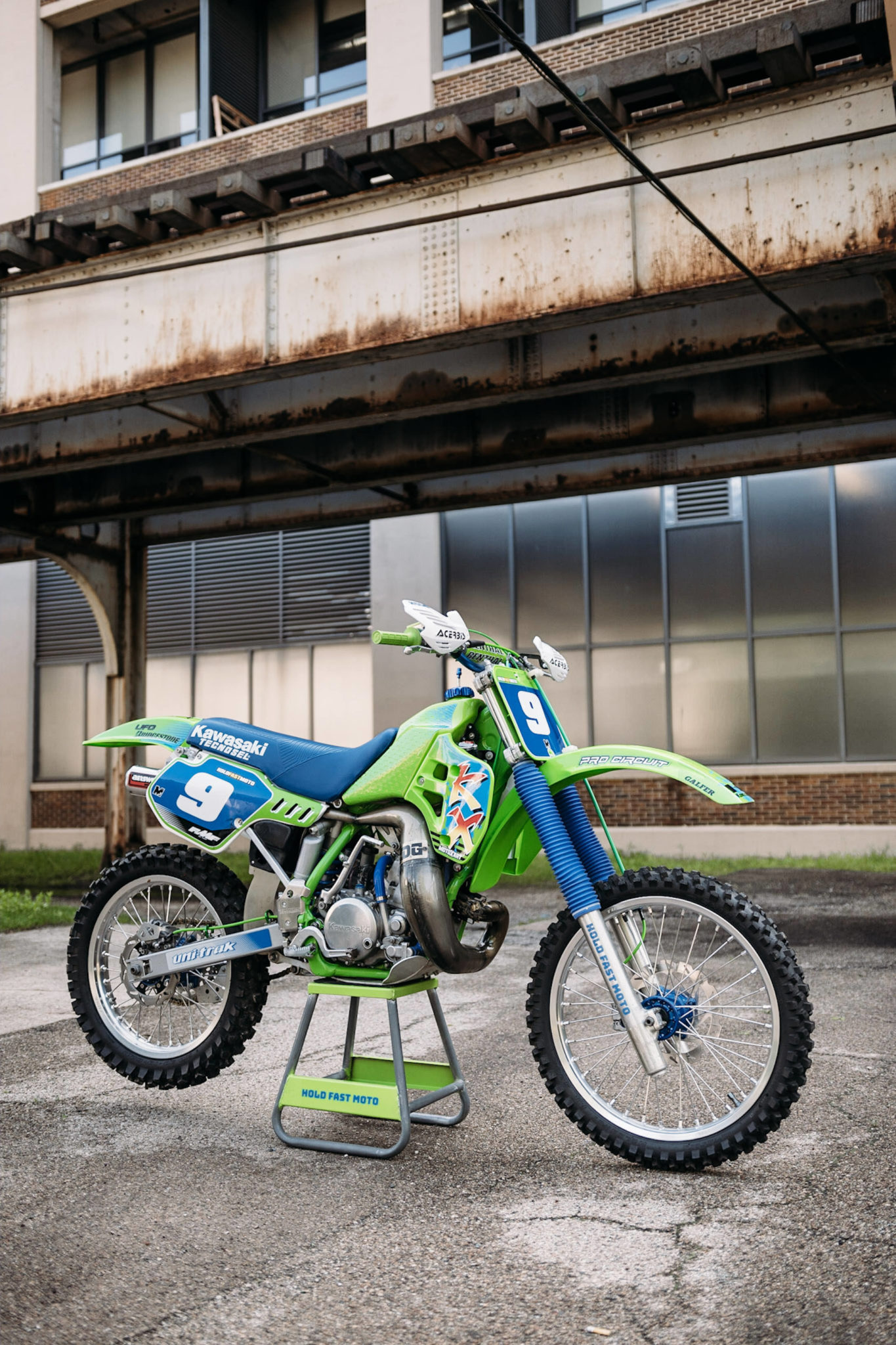 A Beautiful Kawasaki KX250 Rebuilt by Hold Fast Chicago