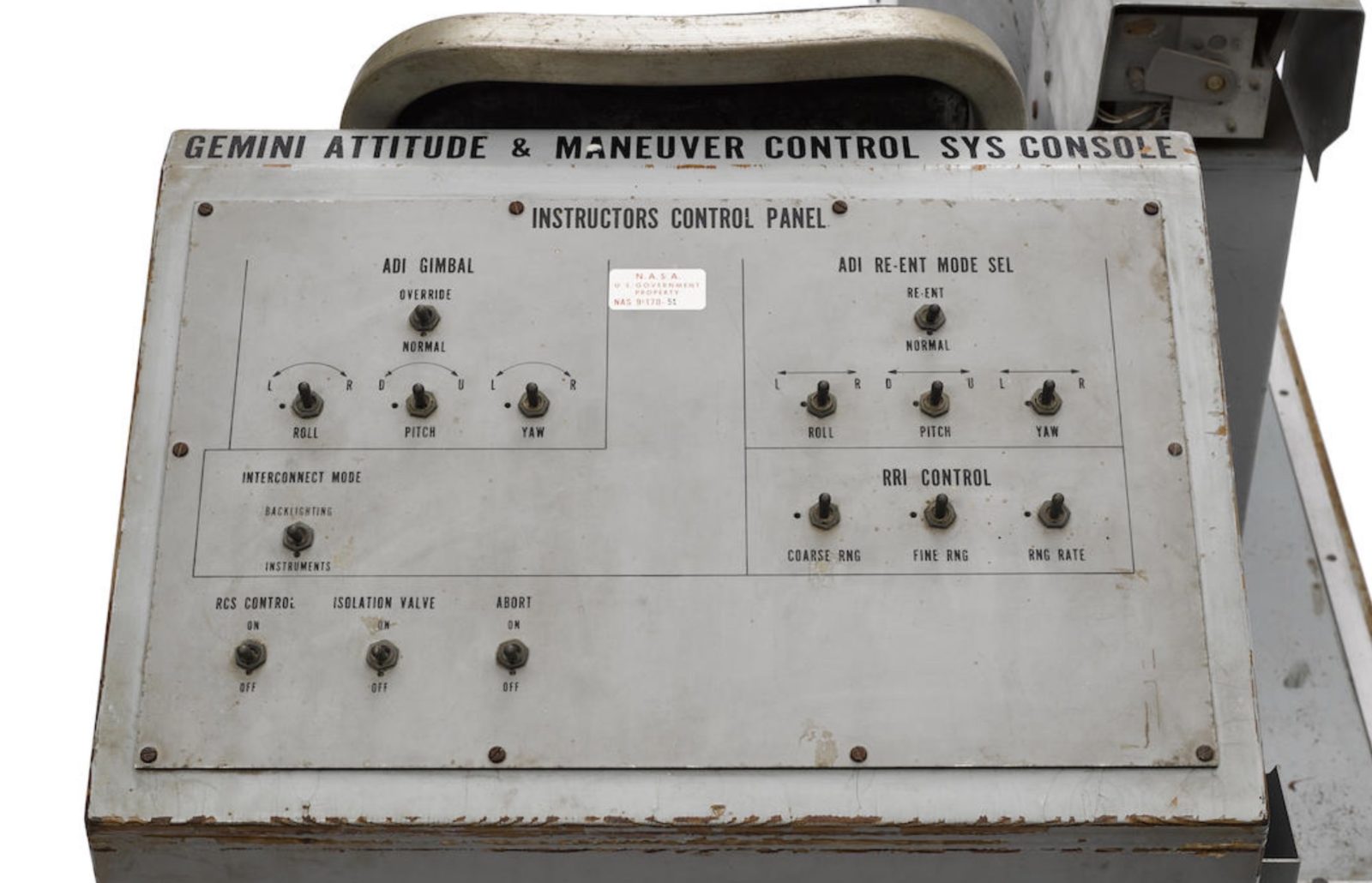 For Sale: The Original NASA Gemini Trainer Attitude & Maneuver Control ...