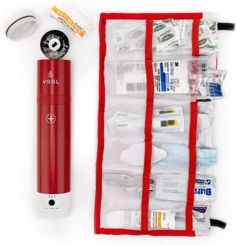 VSSL First Aid - Flashlight First Aid Kit with 46 Medical Essentials ...