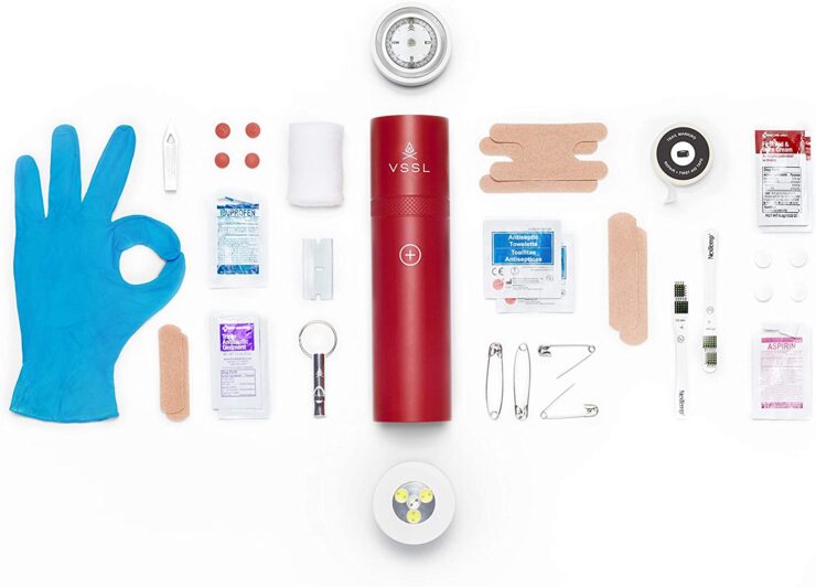 VSSL First Aid - Flashlight First Aid Kit with 46 Medical Essentials ...